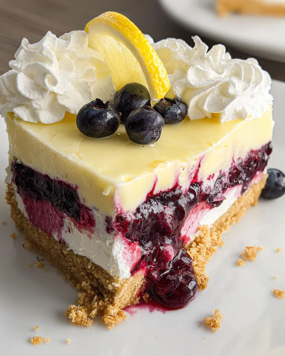 Lemon Blueberry Delight Irresistible No Bake Summer Treat Lemon Blueberry Delight Irresistible No Bake Summer Treat